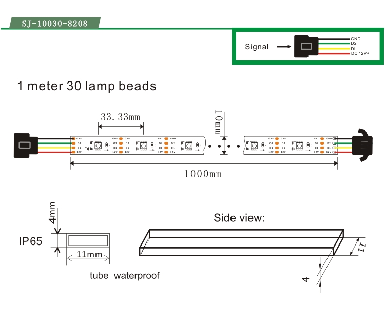 Advertisement Lighting Digital LED Strip DC12V RBG Waterproof ...