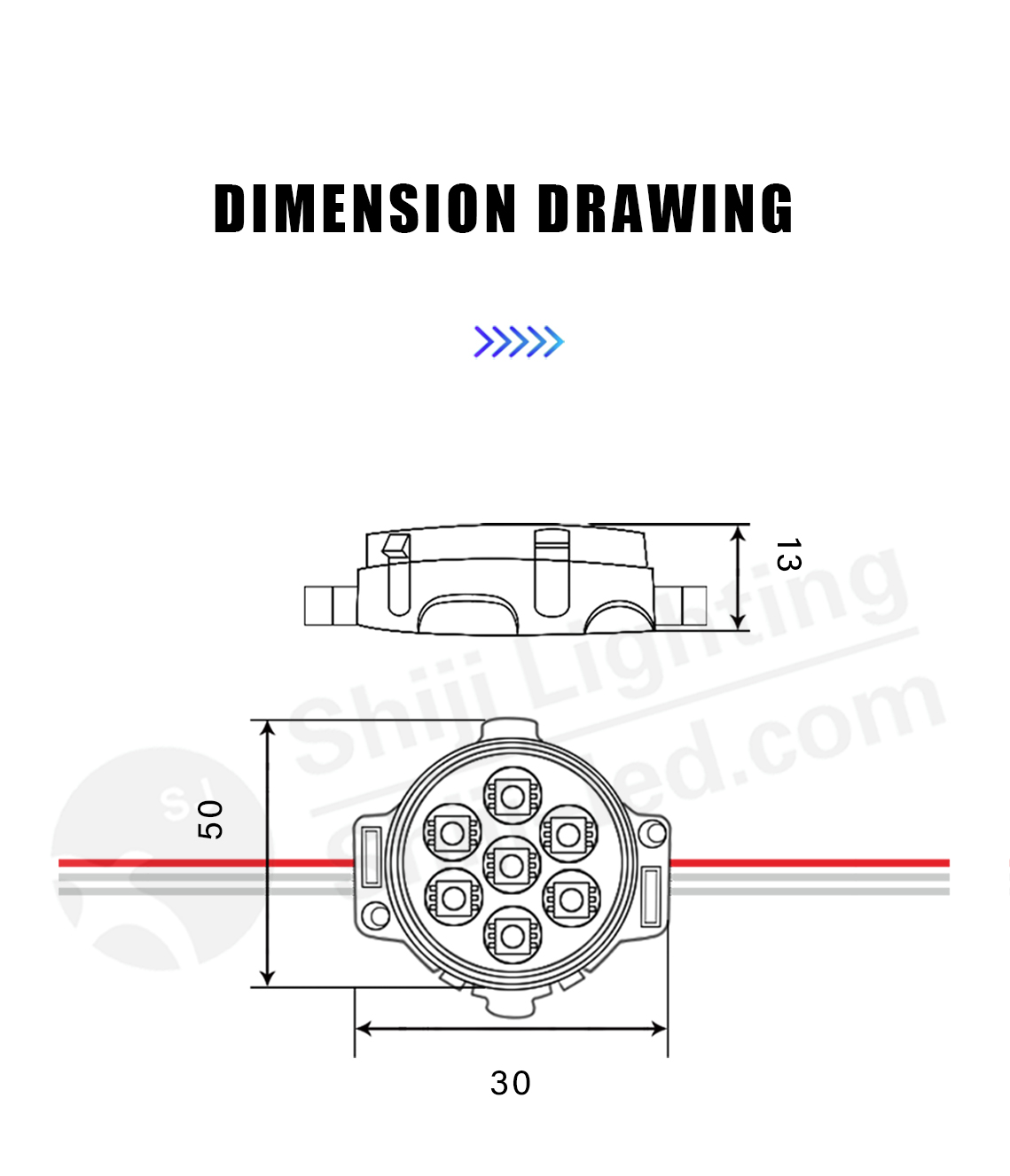 Outdoor LED Pixel Point Light 50mm RGB DC24V Permanent Christmas Track ...