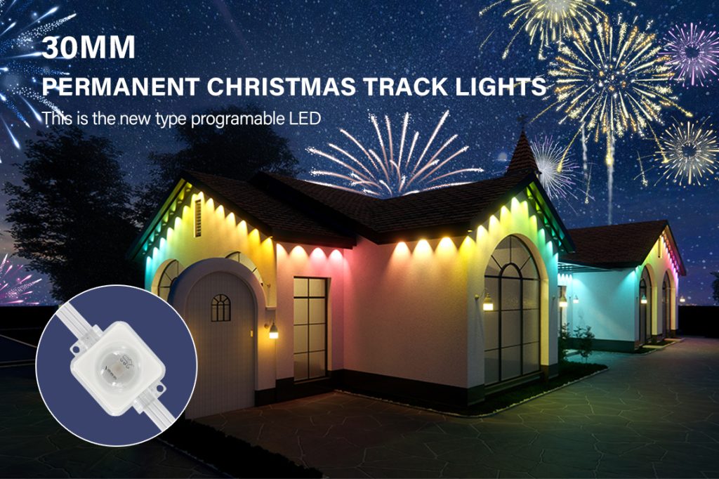 Waterproof Digital 30mm Pixel String Light 24V RGB RGBW Square Eaves ...