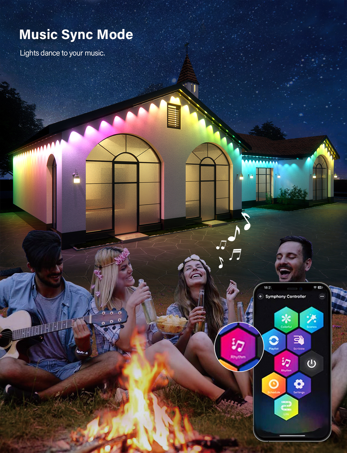 Waterproof Digital 30mm Pixel String Light 24V RGB RGBW Square Eaves ...