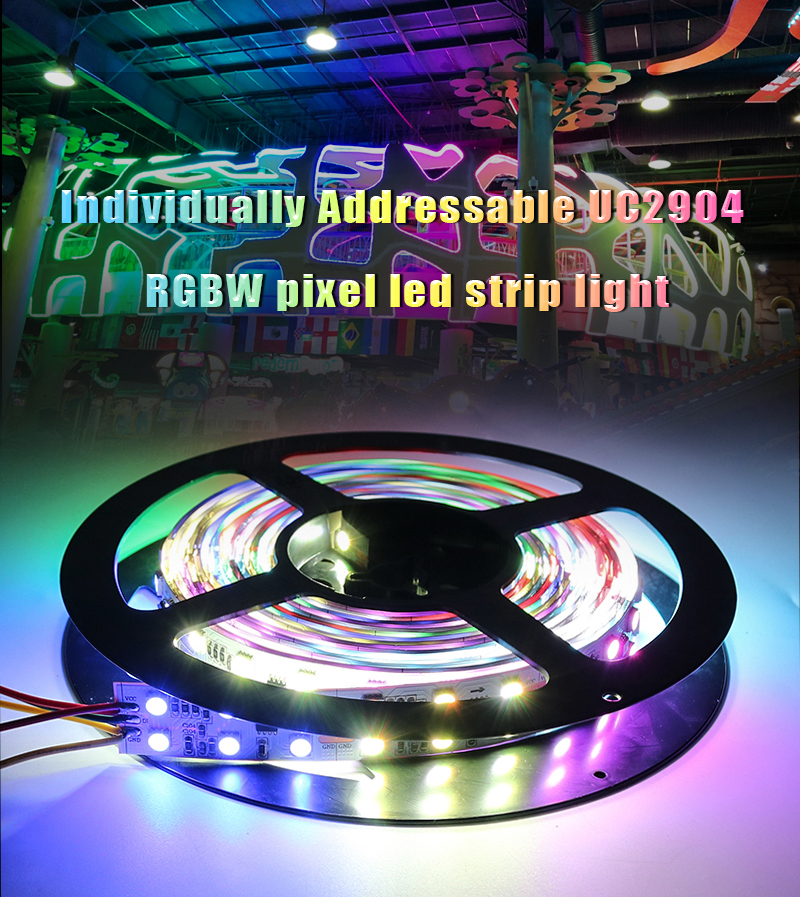 Outdoor SMD5050 12V 24V Addressable UCS2904 RGBW Pixel LED Strip Light ...