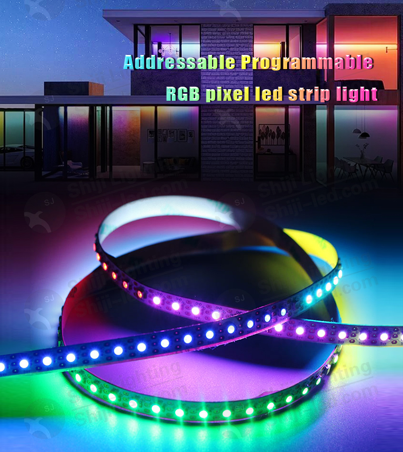 Addressable DC5V LED Strip Programmable RGB Pixel LED Strip Light For ...